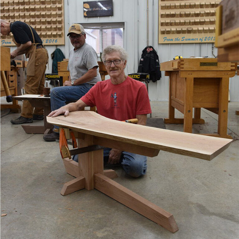 Making a Cantilever Live Edge Sitting Bench/Coffee Table with Taeho ...